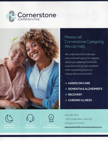 Cornerstone Caregiving - Care.com Cleveland, OH Home Care Agency