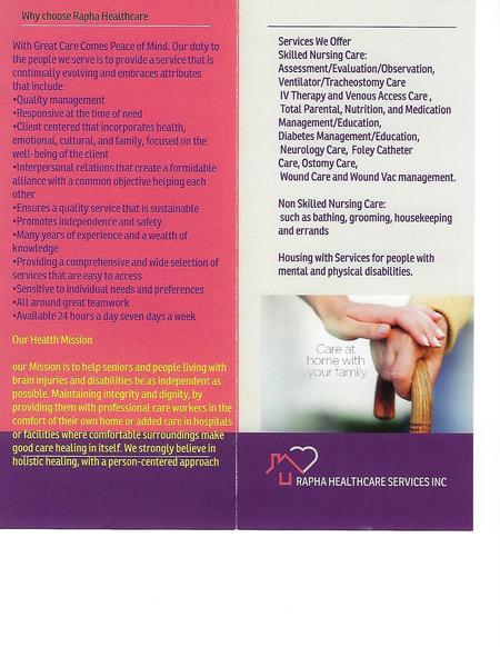 Rapha Health Care Services Inc - Care.com Brooklyn Center, MN Home Care Agency